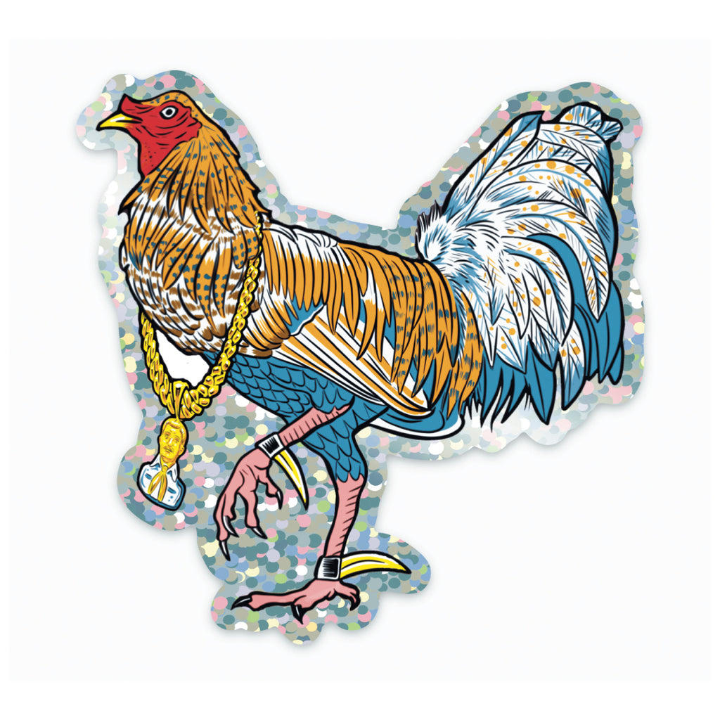 Manic Hispanic "Gallo" Foil Sticker – Road Dog Merch