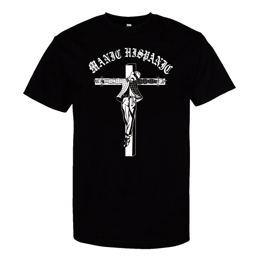 Manic Hispanic "Crucified Cholo" Black Shirt – Road Dog Merch